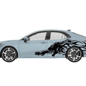 Set of JAGUAR Side Car Vinyl Decal Sticker, Set PANTHER Fender Top Side ...
