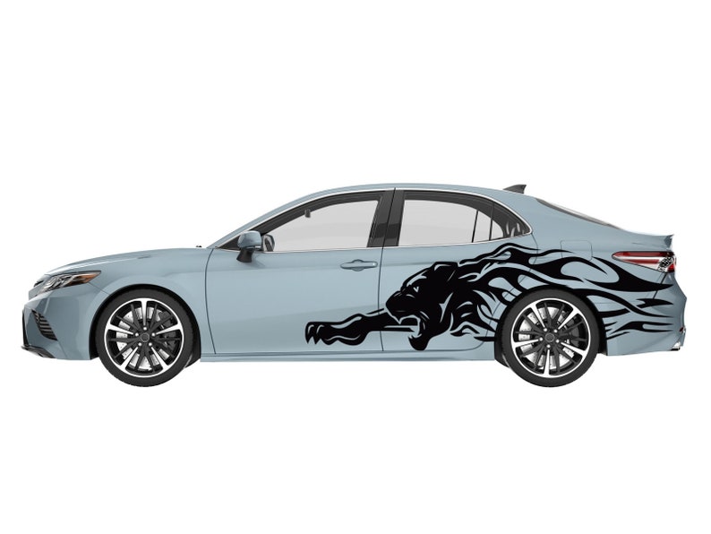 Set of JAGUAR Side Car Vinyl Decal Sticker, Set PANTHER Fender Top Side ...