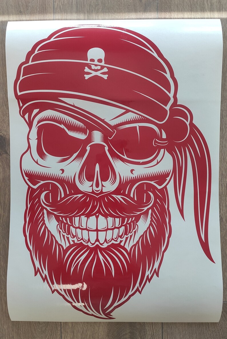Pirate Skull Vinyl Decal Sticker Pirate Skull Decal Ship - Etsy