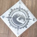 Mountain River Compass Vinyl Decal Sticker, Nature Decal, Forest ...