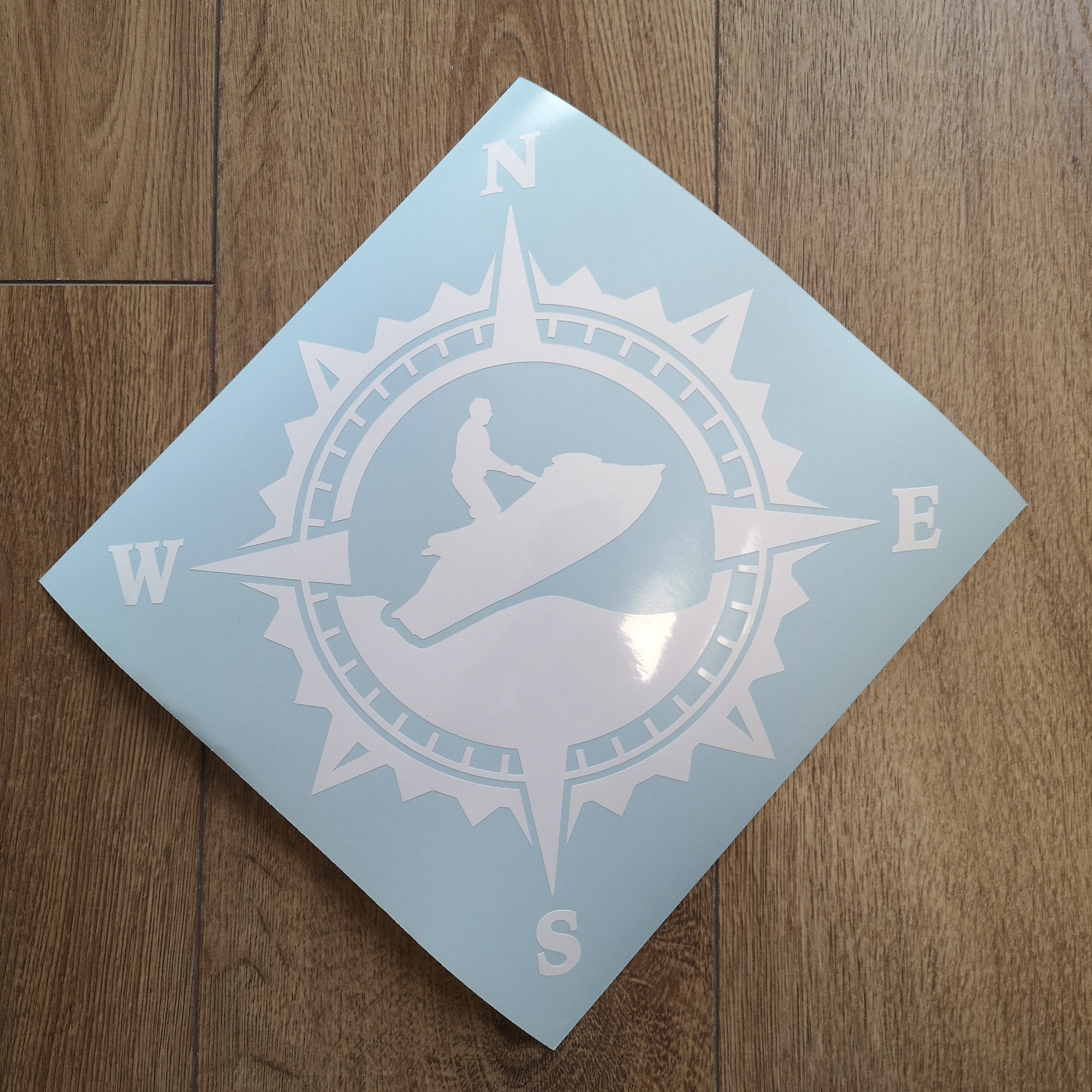 Jet Ski Vinyl Decal Sticker Watercraft Decal Compass Rose - Etsy