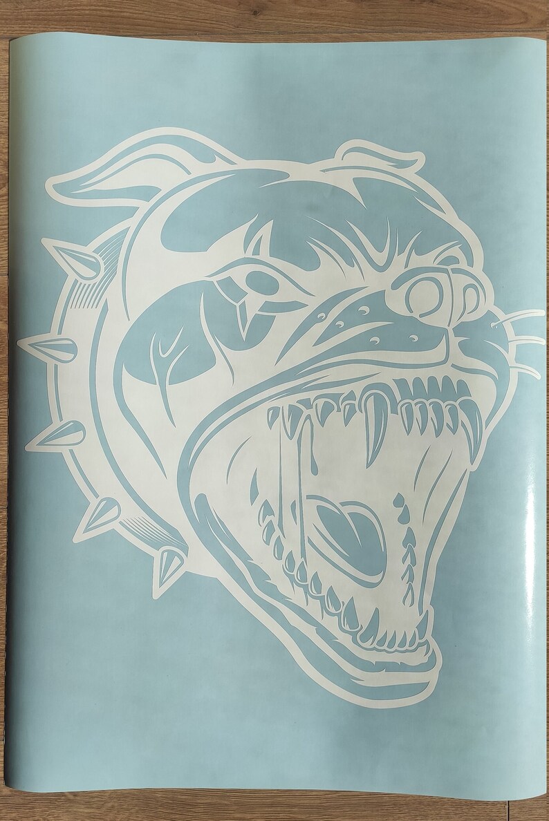 Mad Dog Vinyl Decal Sticker Pitbull Decal Angry Bulldog - Etsy