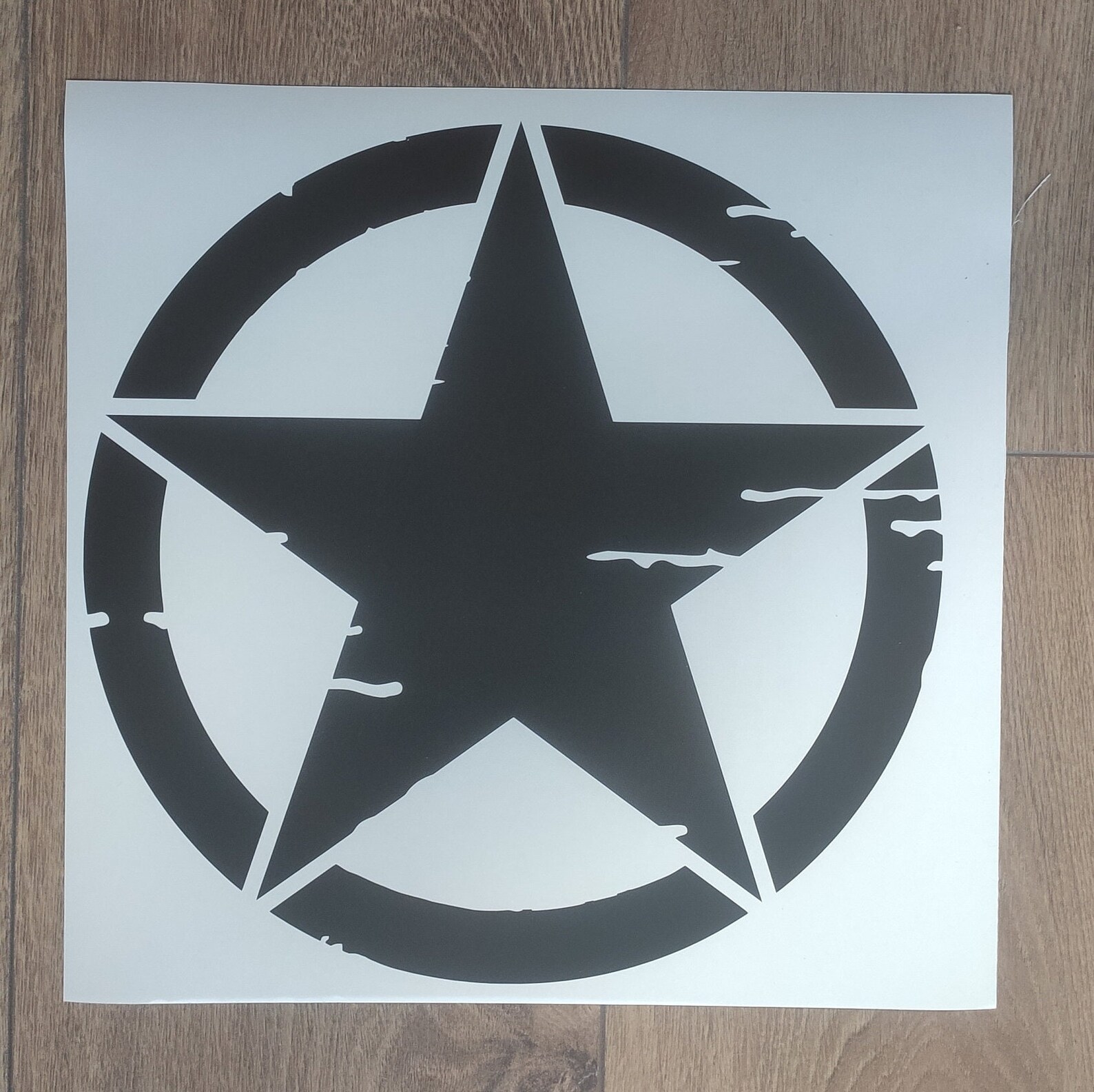 Distressed Military Star Vinyl Decal Sticker, 4x4 Trucks Cars Vinyl ...