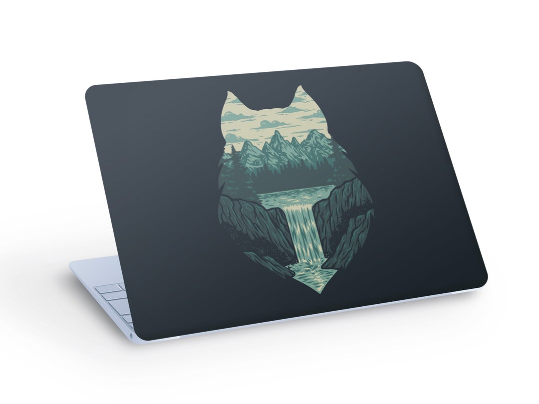 Wolf Nature Landscape LAPTOP SKIN Decal Sticker, Wolf Landscape Laptop ...