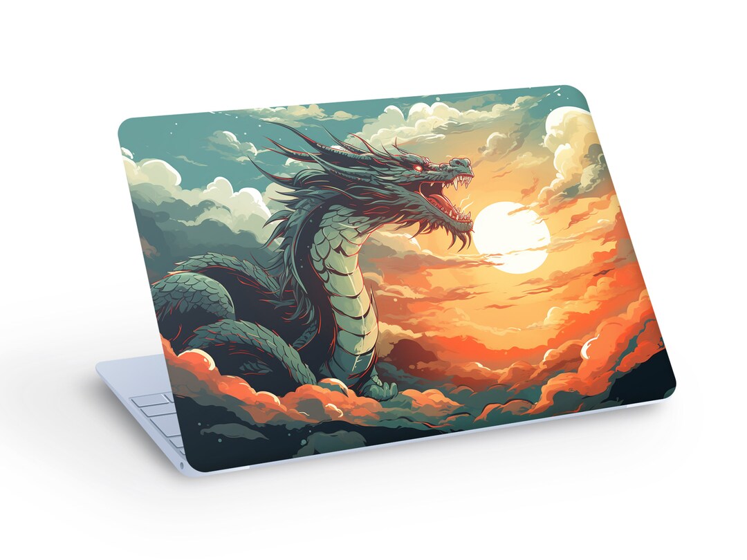 Flying DRAGON LAPTOP SKIN Decal Sticker, Dragon MacBook Skin, Dragon ...