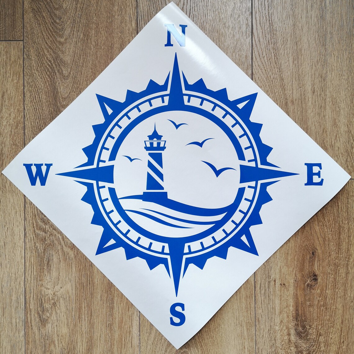 LIGHTHOUSE Vinyl Decal Sticker Compass Rose Decal Laptop - Etsy
