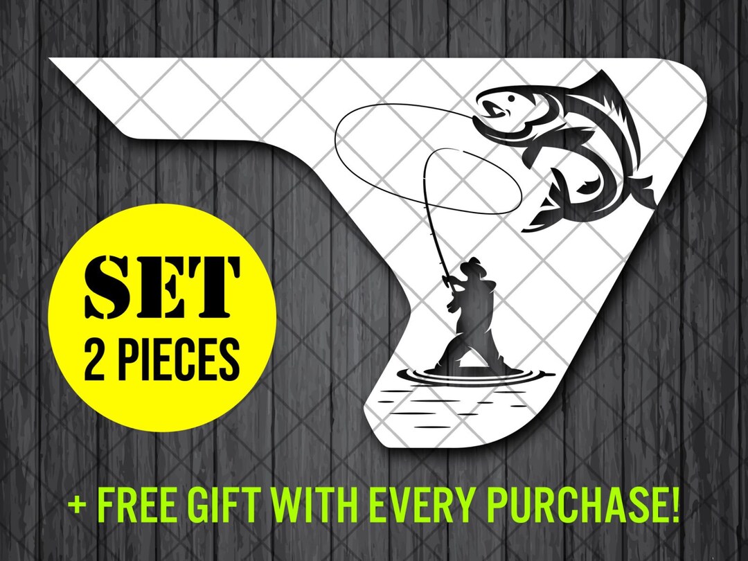 Fisherman Fender Vent Vinyl Decal Sticker, JL / JLU / JT Fishing Fender ...