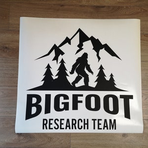 BIGFOOT Research Team Vinyl Decal Sticker, BIGFOOT Decal, SASQUATCH ...