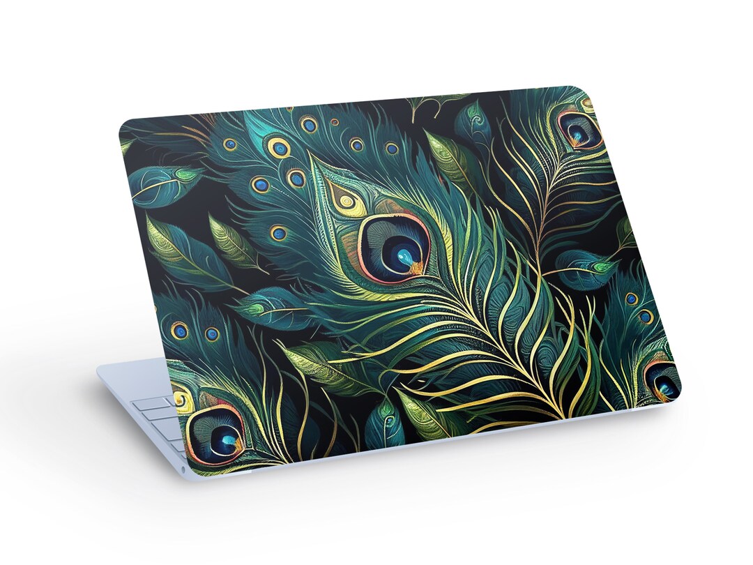 Peacock FEATHER LAPTOP SKIN Decal Sticker, MacBook Skin, Feathers ...