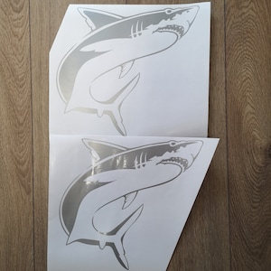 Shark Vinyl Decal Sticker Cars, Fishing Decal, Shark Car Window Decal ...