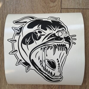 Mad Dog Vinyl Decal Sticker, Pitbull Decal, Angry Bulldog Decal for 4x4 ...