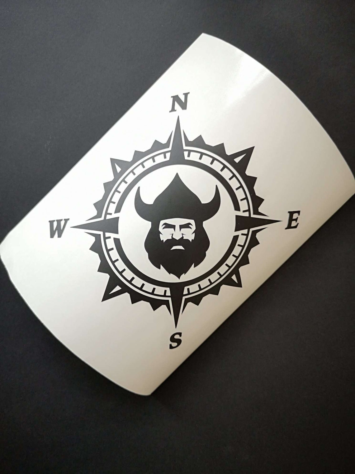 VIKING WARRIOR Compass Vinyl Decal Sticker Compass Rose - Etsy