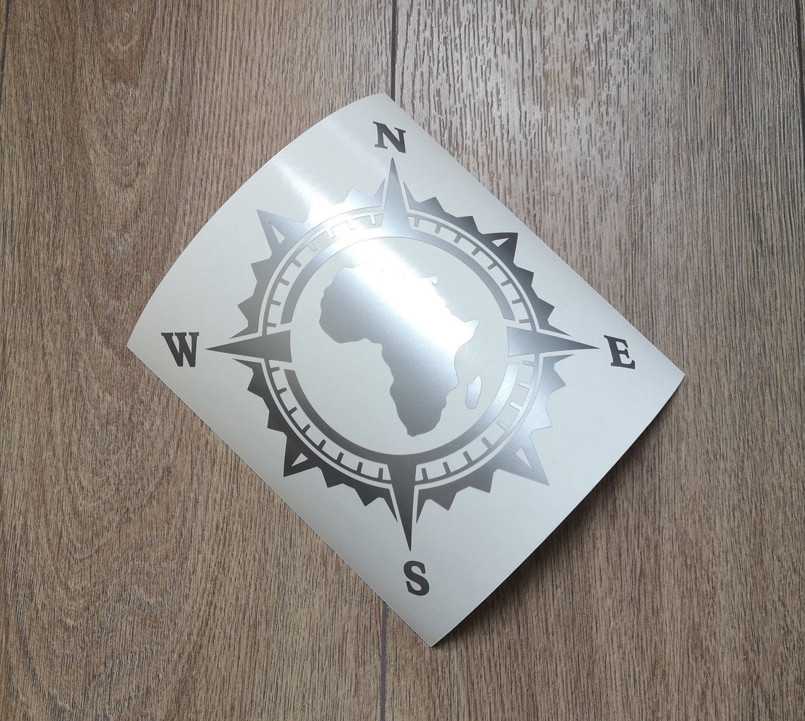 AFRICA Compass Vinyl Decal Sticker Compass Rose Decal Truck | Etsy