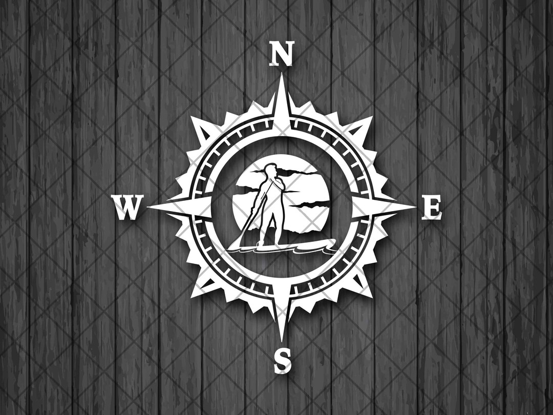 PADDLE BOARD Compass Vinyl Decal Sticker, Paddle Board Decal, Surf ...