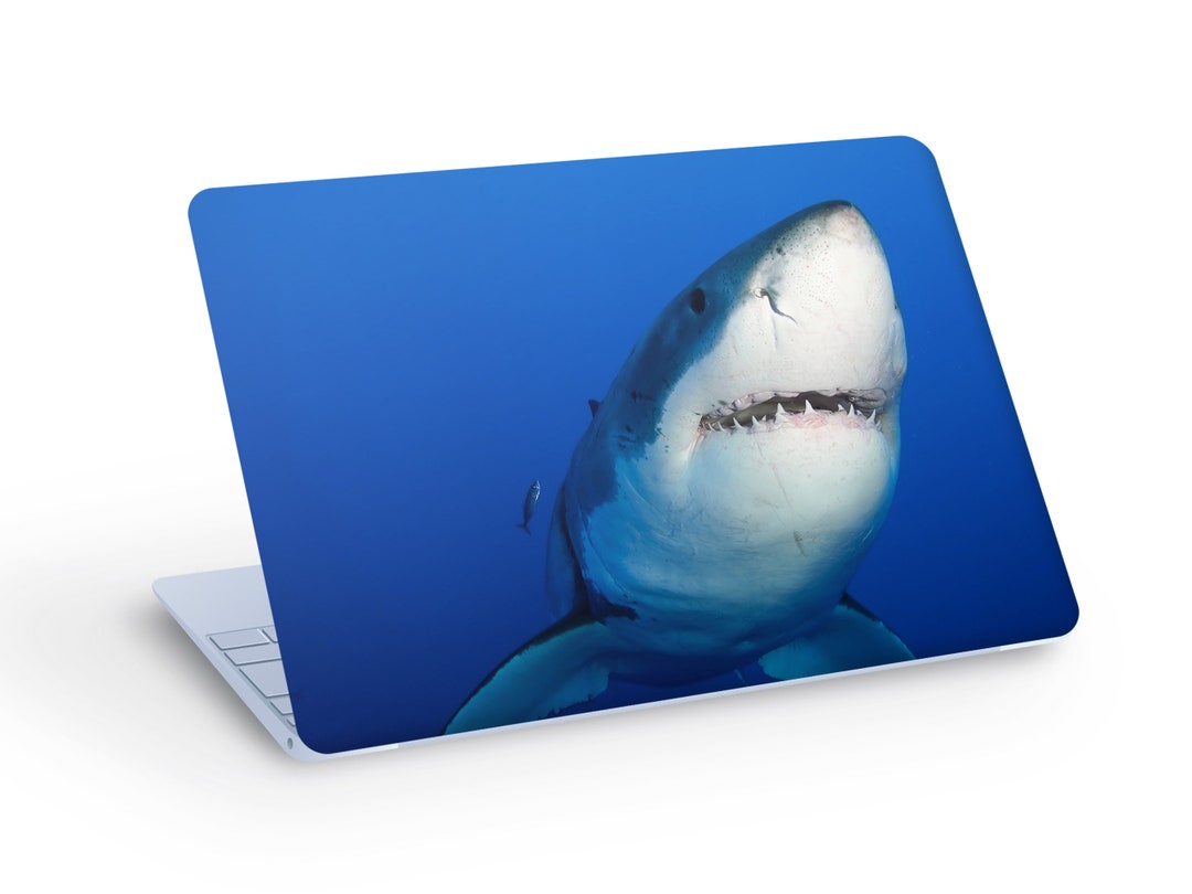 SHARK LAPTOP SKIN Decal Sticker, Great White Shark Laptop Skin Decal ...