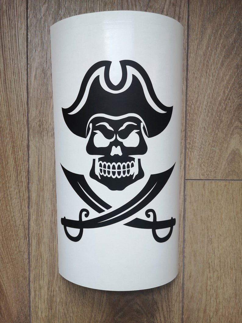 Pirate Captain Skull Vinyl Decal Sticker, Ship Captain Decal, Laptop ...