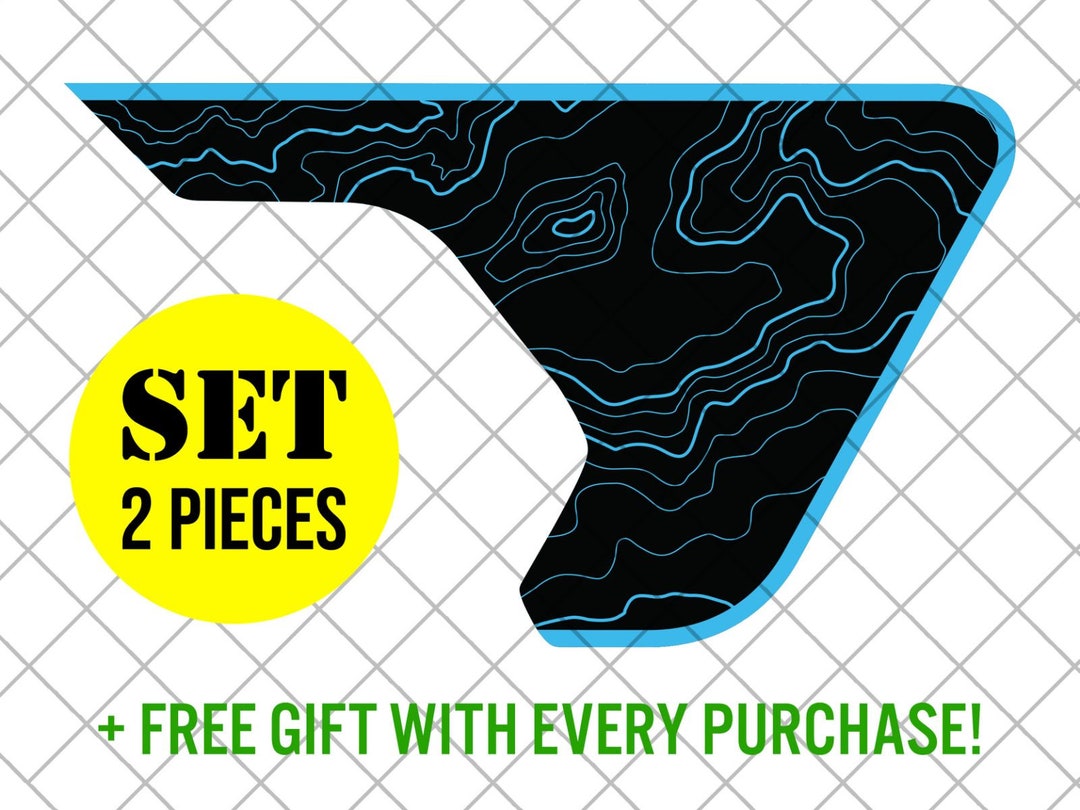 Two-layer Topography Decals ,topography Fender Vent Vinyl Decal Sticker ...