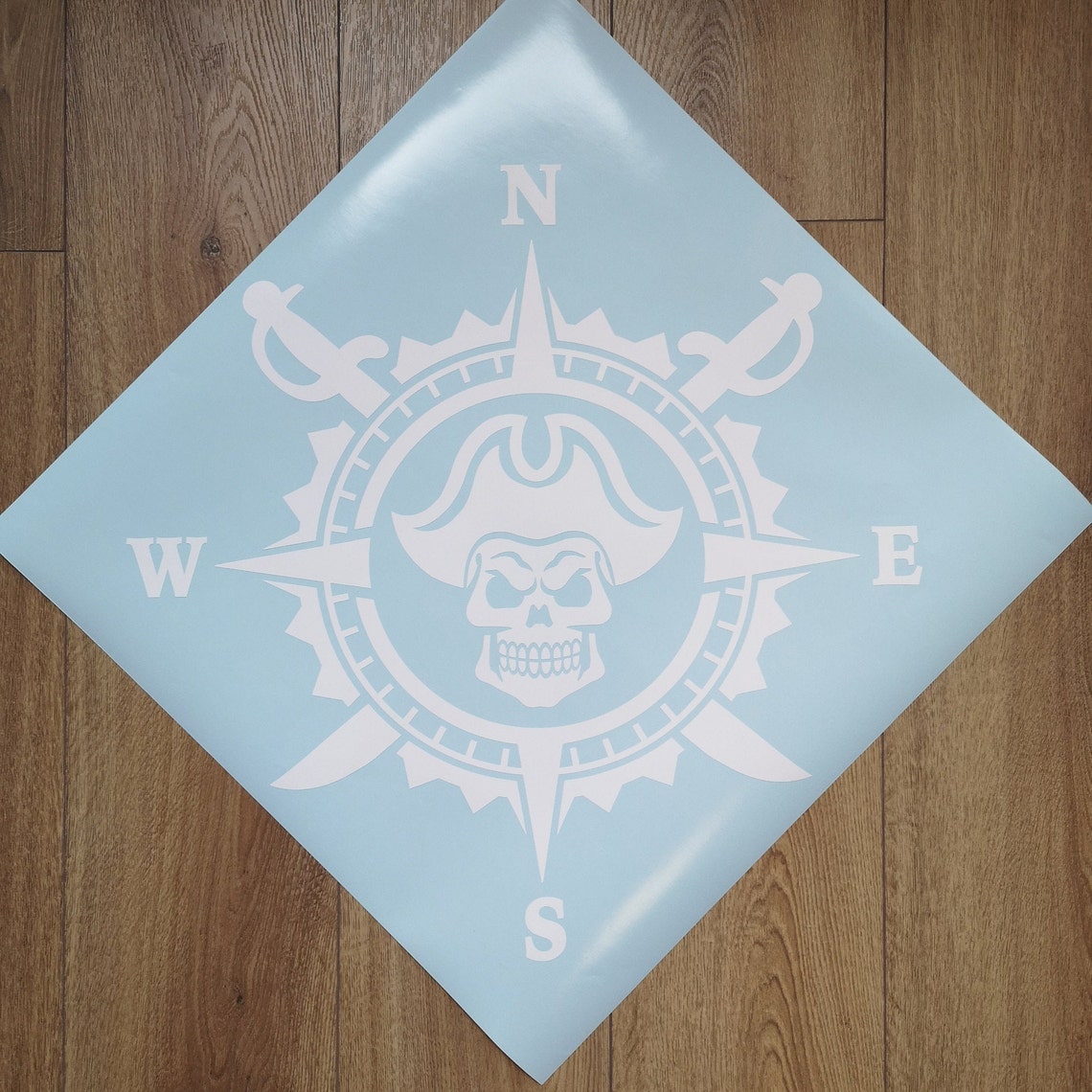 Pirate Skull Captain Compass Vinyl Decal Sticker Compass | Etsy