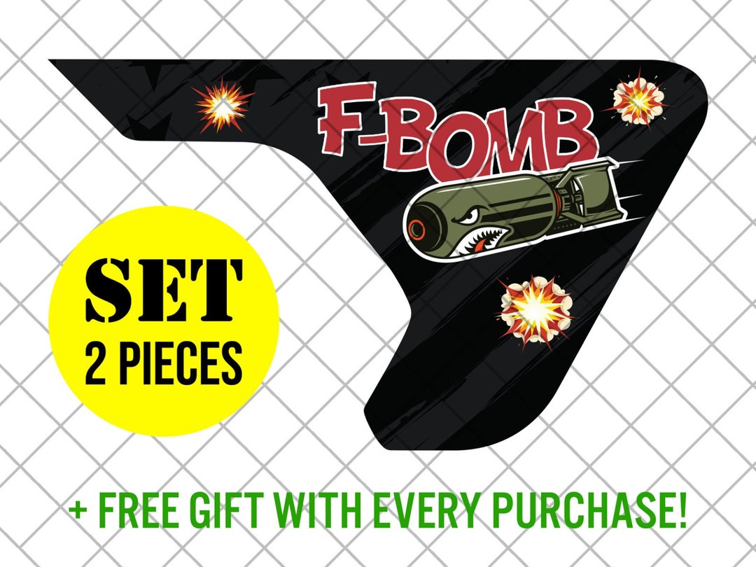 Colorful Printed F-bomb Flowers Fender Vent Vinyl Decal Sticker, JL ...