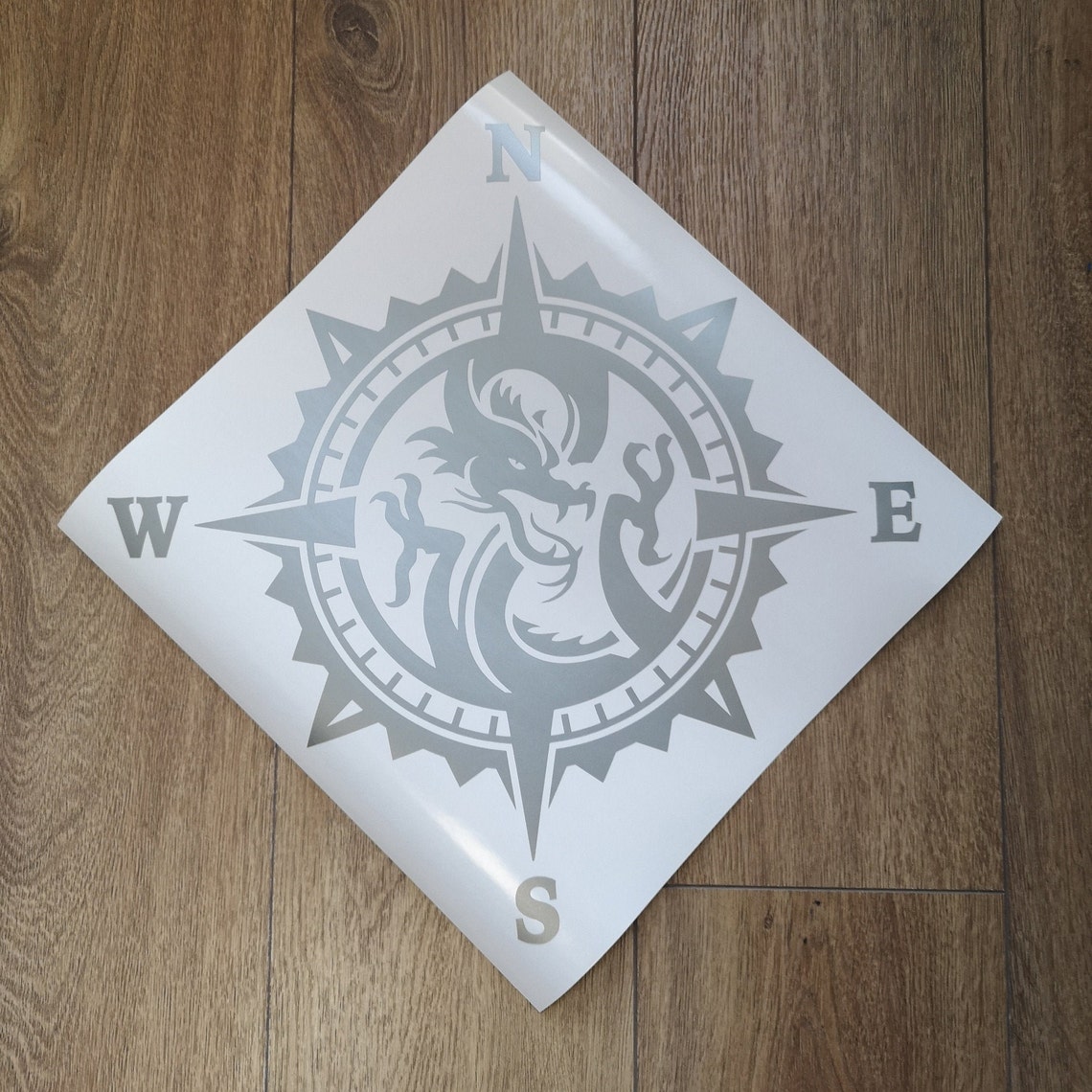 DRAGON Compass Vinyl Decal Sticker DRAGON Decal Compass Rose | Etsy