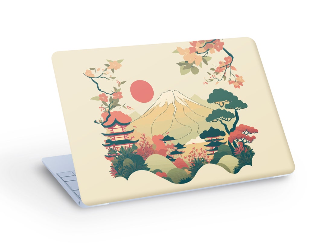 Mount Fuji Japan Landmark Art LAPTOP SKIN Decal Sticker, Mount Fuji ...
