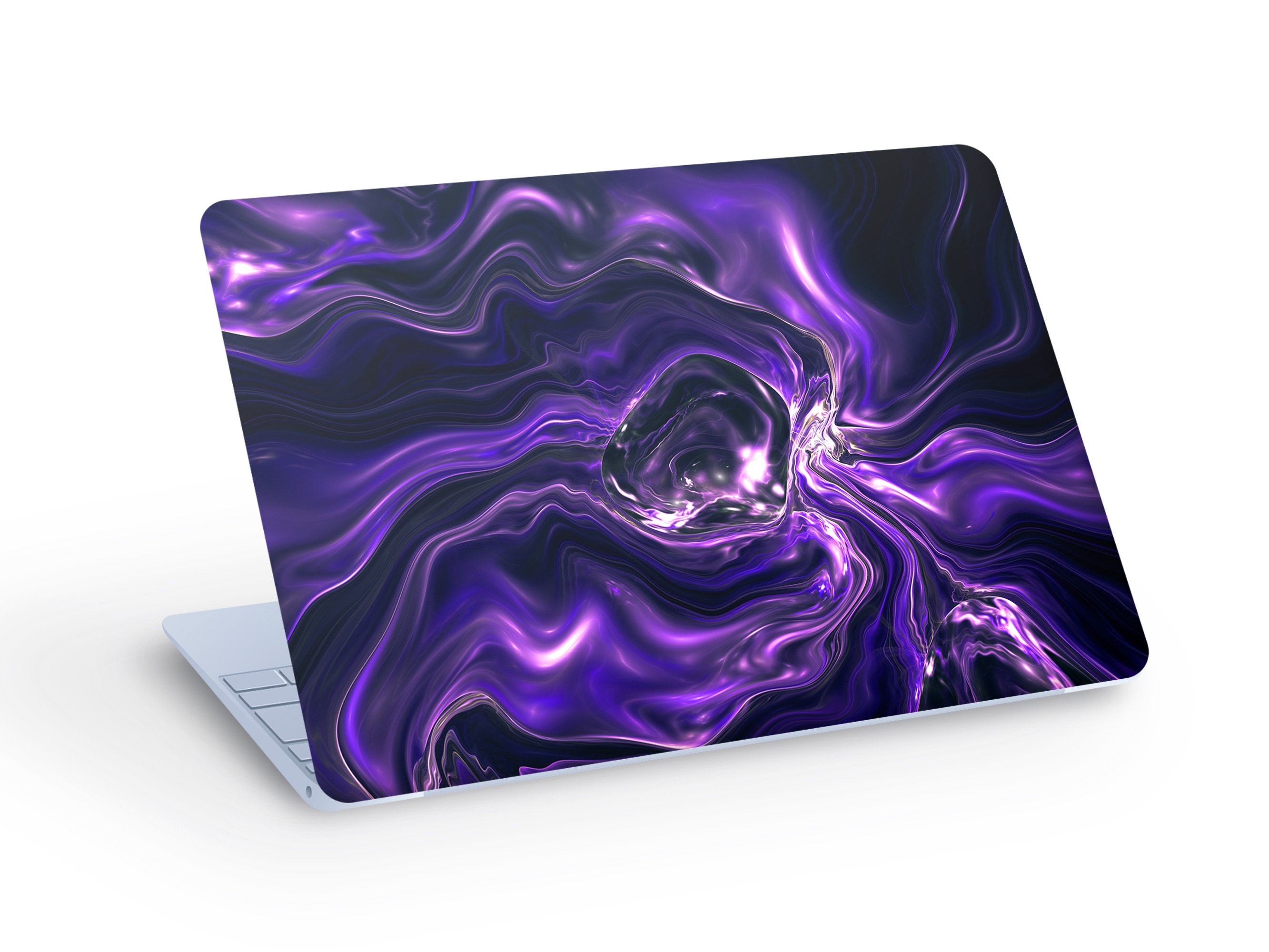 Abstract Purple Liquid LAPTOP SKIN Decal Sticker, Abstract Purple Fluid ...