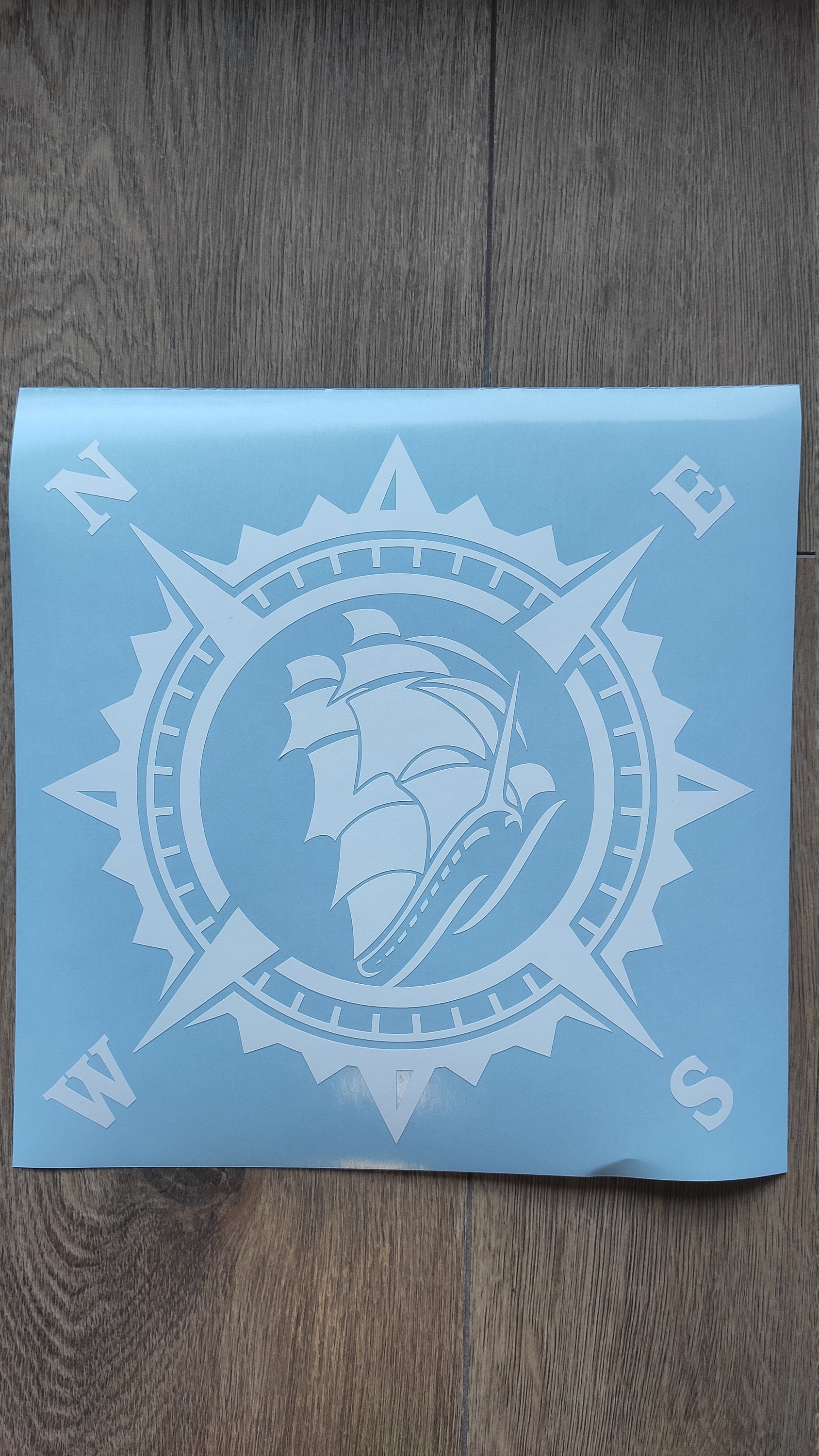 Ship Compass Vinyl Decal Sticker Compass Rose Ship Captain - Etsy