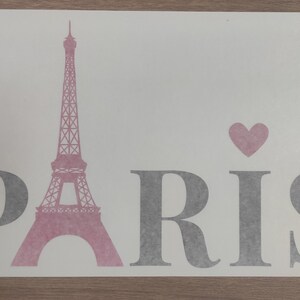 PARIS EIFFEL TOWER Vinyl Wall Decal Sticker, Love Paris Wall Decal ...