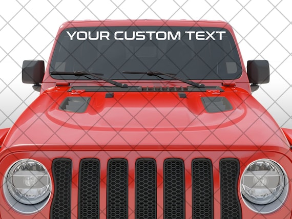 Custom Windshield Text Decal Choose Your Text and Font - Etsy