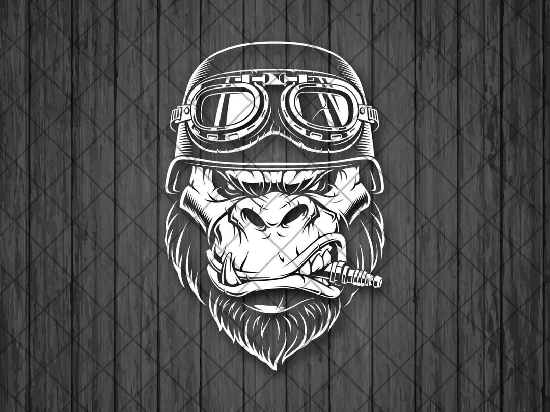 Angry Gorilla Biker Vinyl Decal Sticker, 4x4 Trucks Cars Vinyl Decal ...
