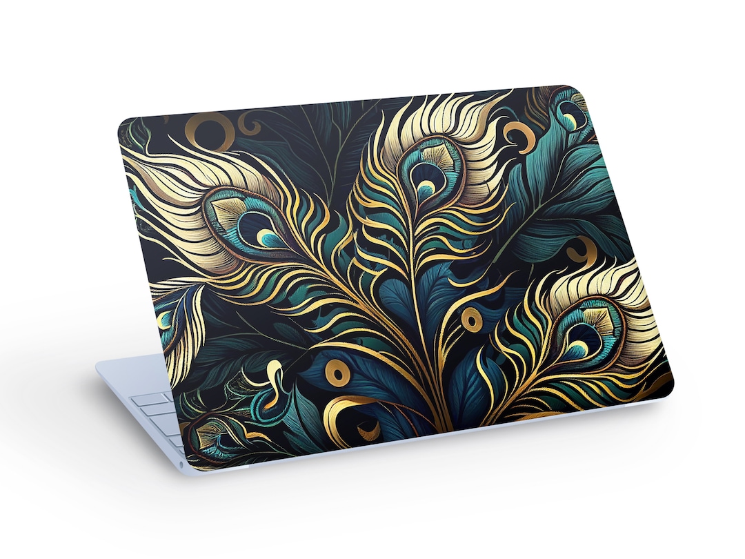 Peacock FEATHER LAPTOP SKIN Decal Sticker, Feathers Design Laptop Skin ...