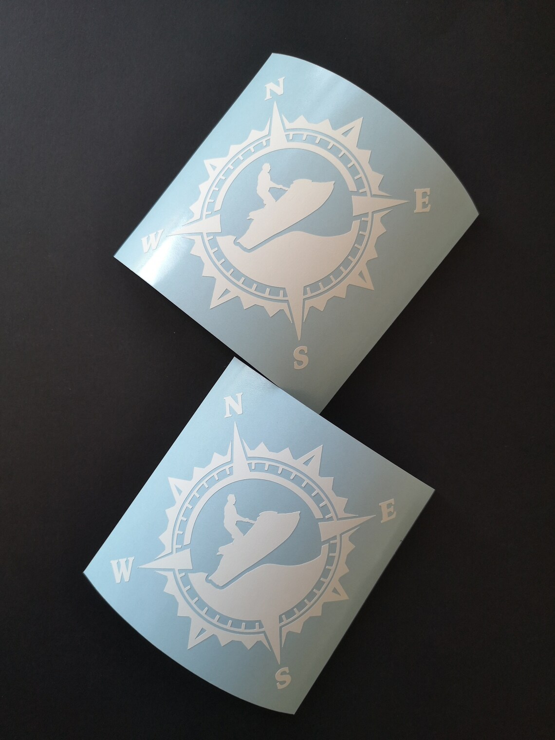 Jet Ski Vinyl Decal Sticker Watercraft Decal Compass Rose - Etsy