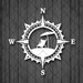 BEACH Compass Vinyl Decal Sticker Compass Rose Vacation - Etsy