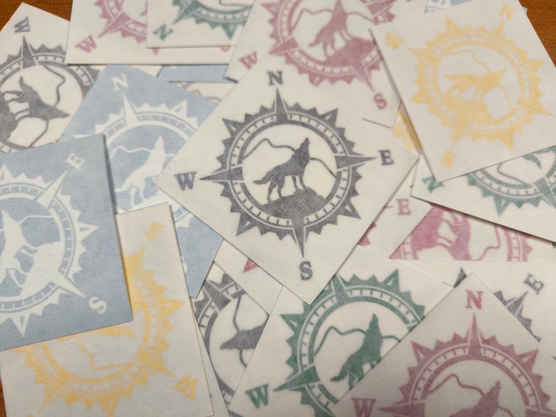 Mountain Wolf Compass Vinyl Decal Sticker, Compass Rose, Mountain Decal ...