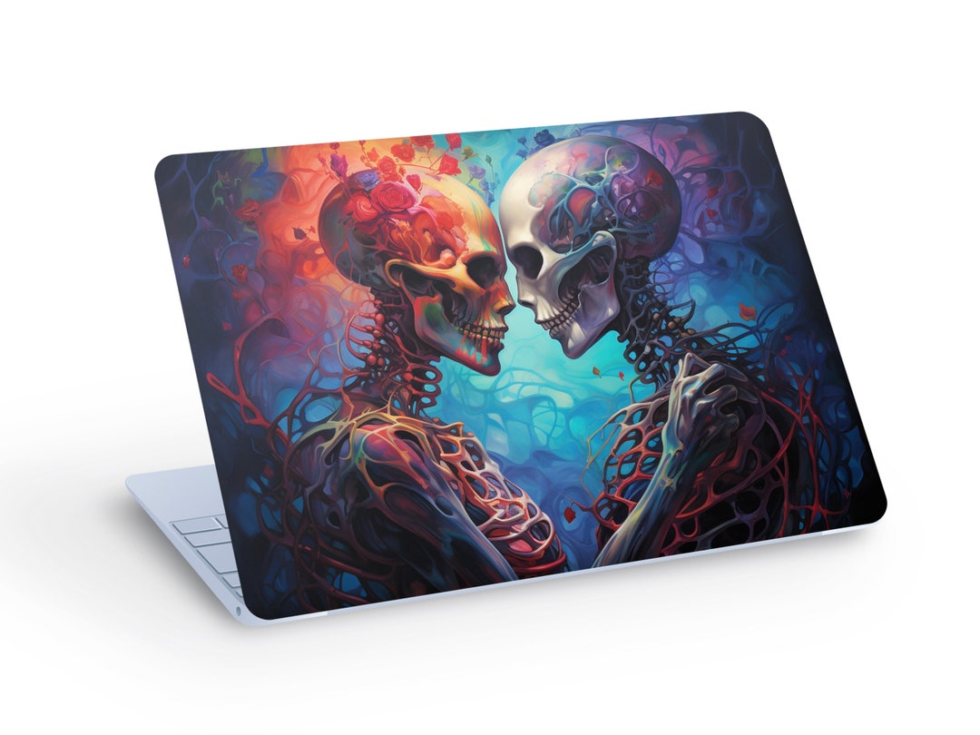 Skull Lovers Couple LAPTOP SKIN Decal Sticker, Forever Soulmates ...