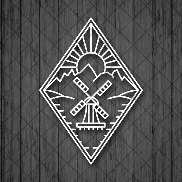 Windmill Decal - Etsy