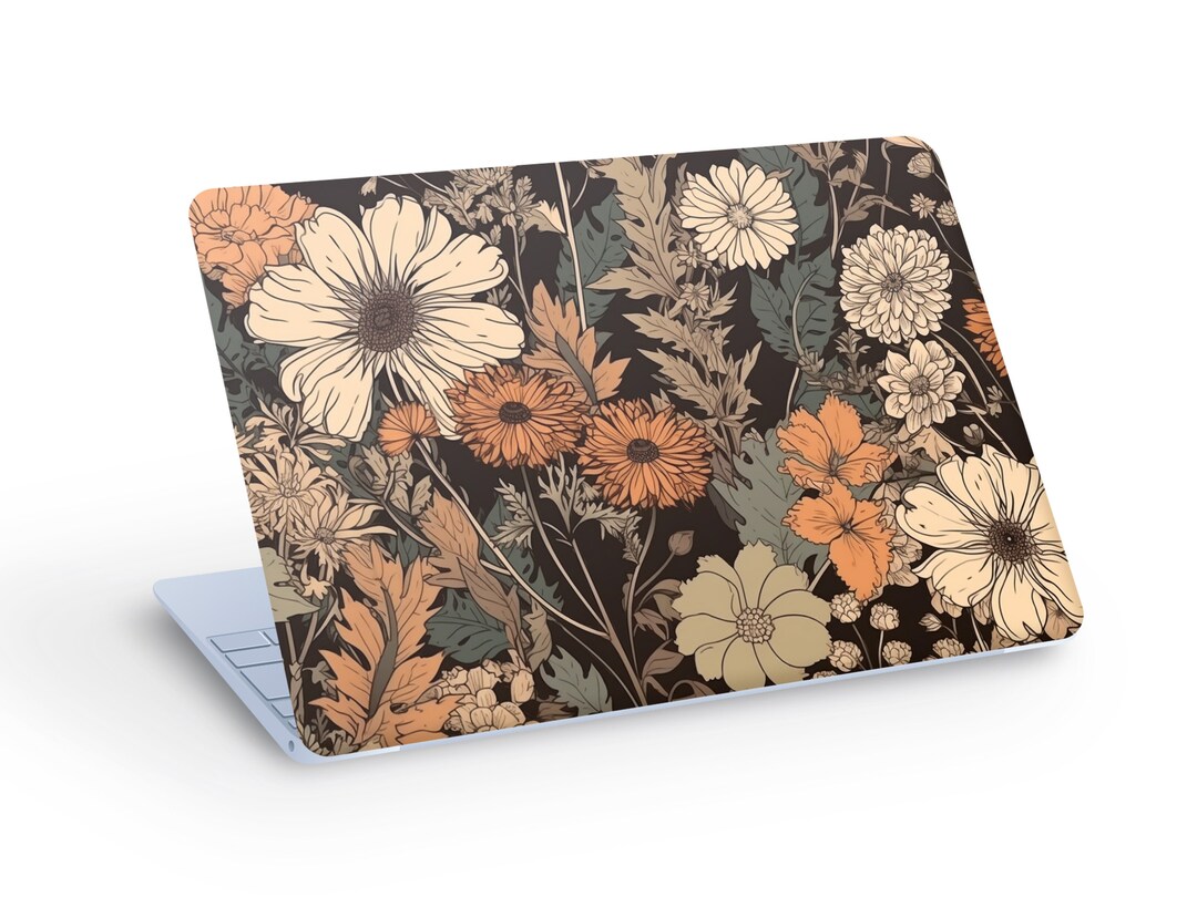 Natural Wild Flowers Laptop Skin, Flowers MacBook Skin, Laptop Skin ...