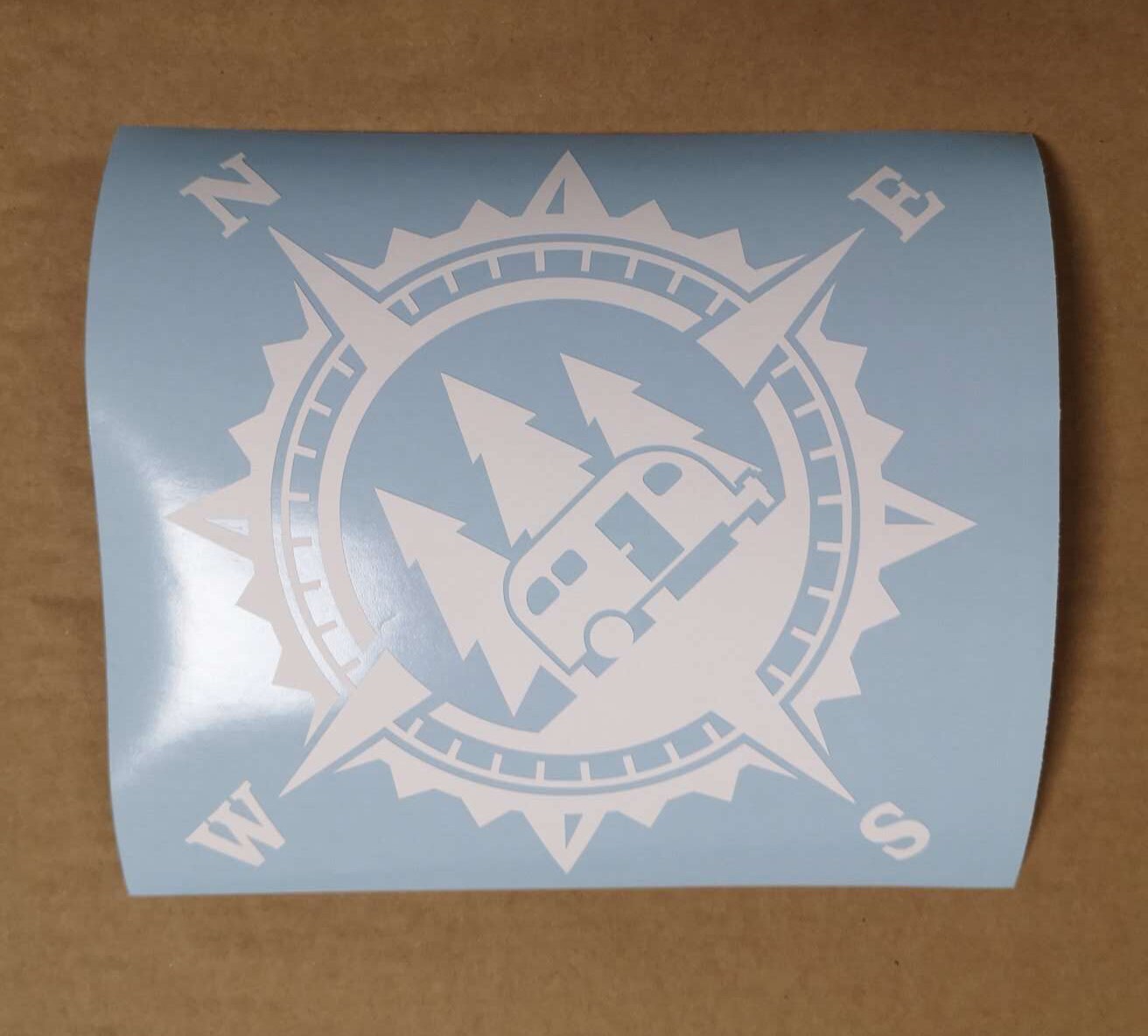 Forest Caravan Camping Compass Vinyl Decal Sticker Compass - Etsy Australia