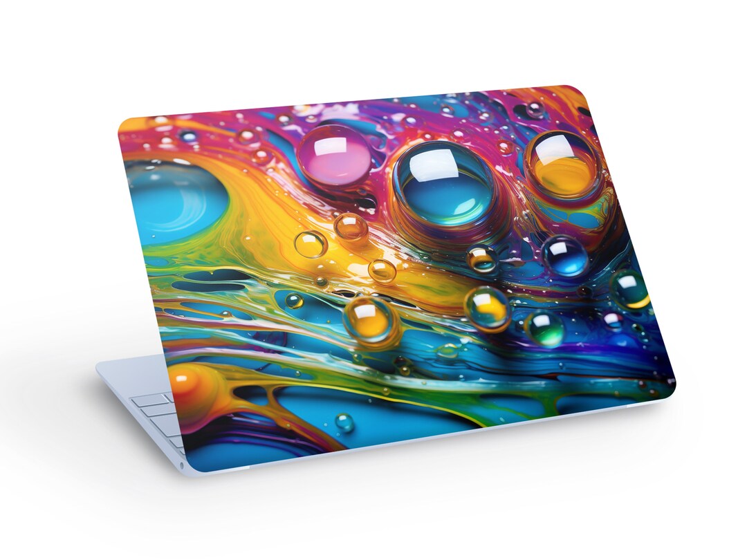 Abstract Vibrant COLORFUL Art LAPTOP SKIN Decal Sticker, Colored Laptop ...