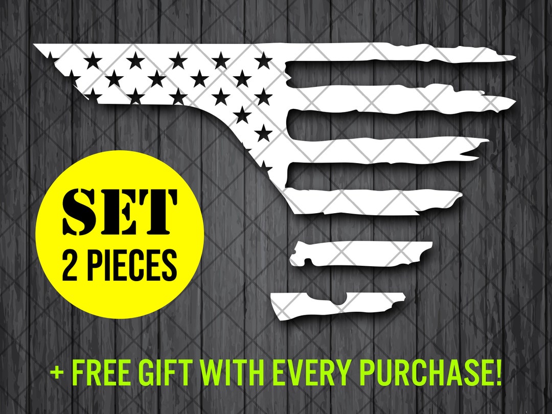 Distressed American Flag Fender Vent Vinyl Decal Sticker, Jl / JLU / Jt ...