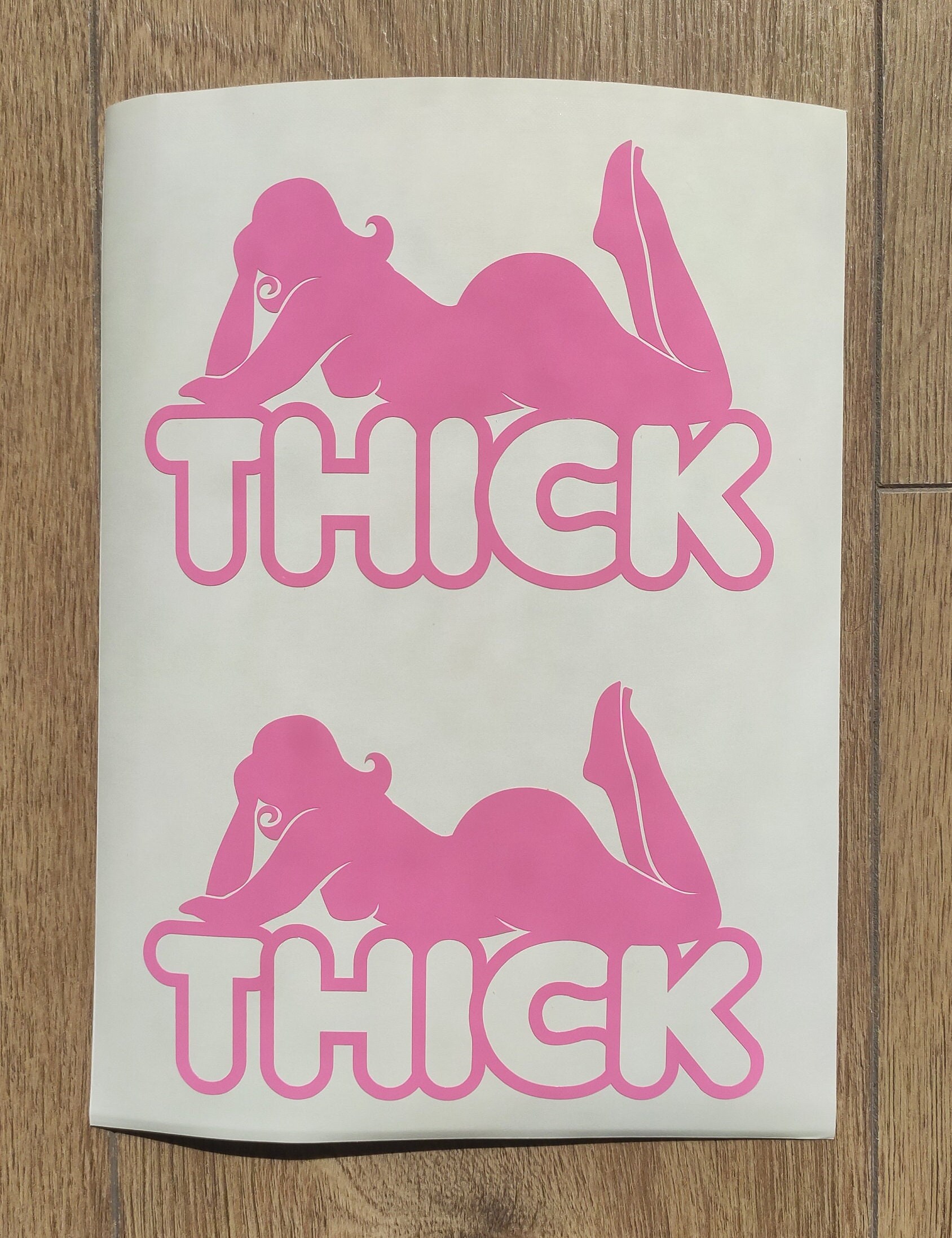 Thick Sexy Fat Chick Vinyl Decal Sticker Car Decal Truck Etsy