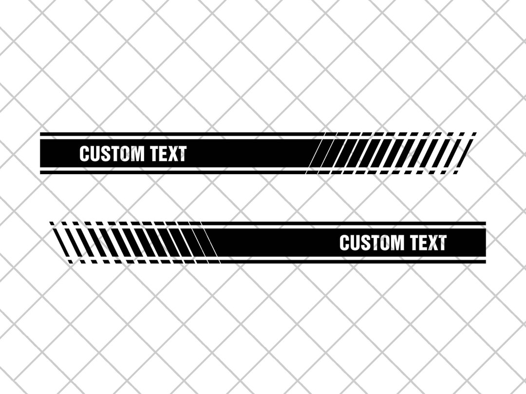 2x Universal Side Stripes / Racing Stripes Decal Sticker Set - 155cm X ...