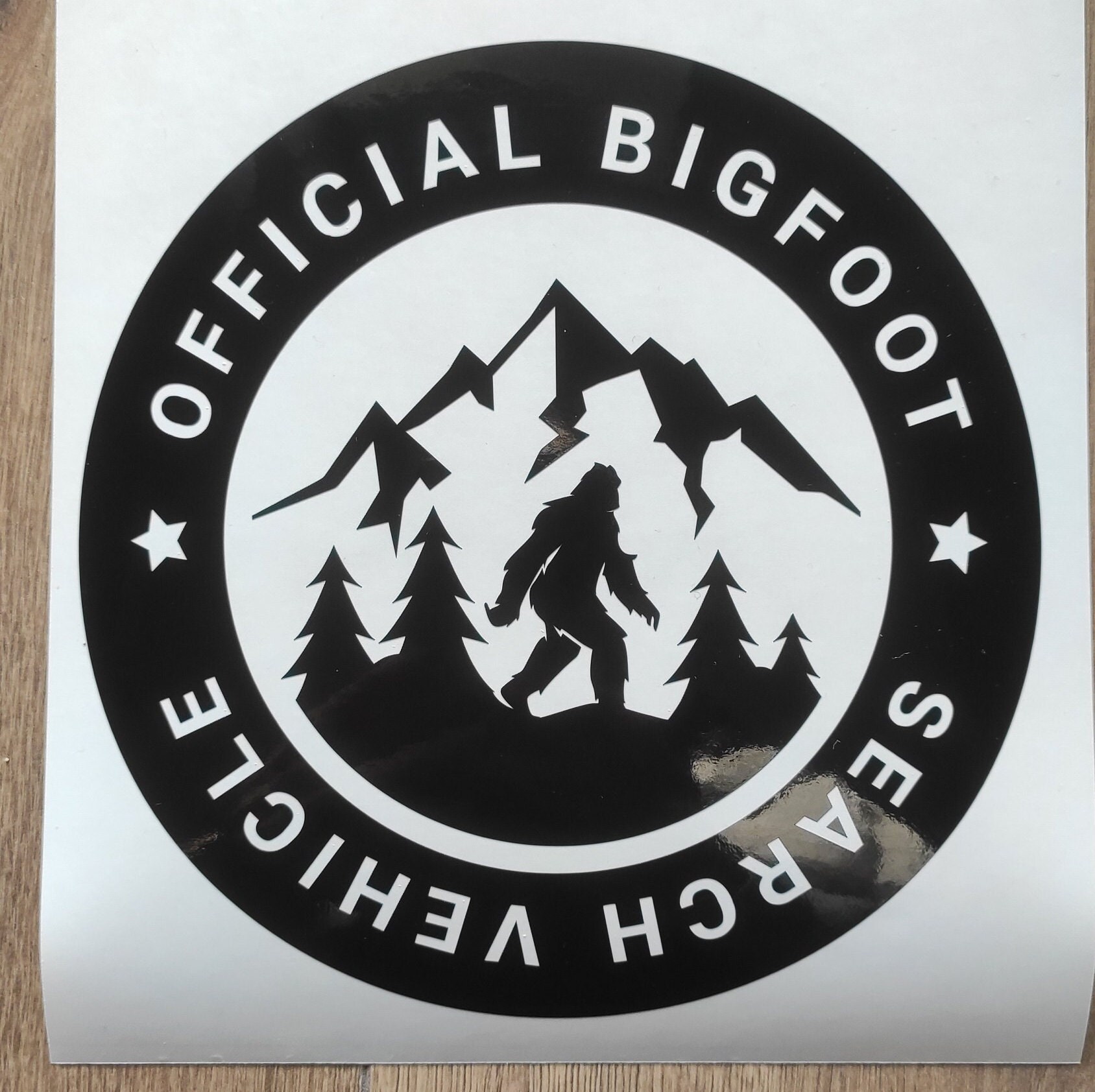 Official BIGFOOT Search Vehicle Vinyl Decal Sticker BIGFOOT - Etsy