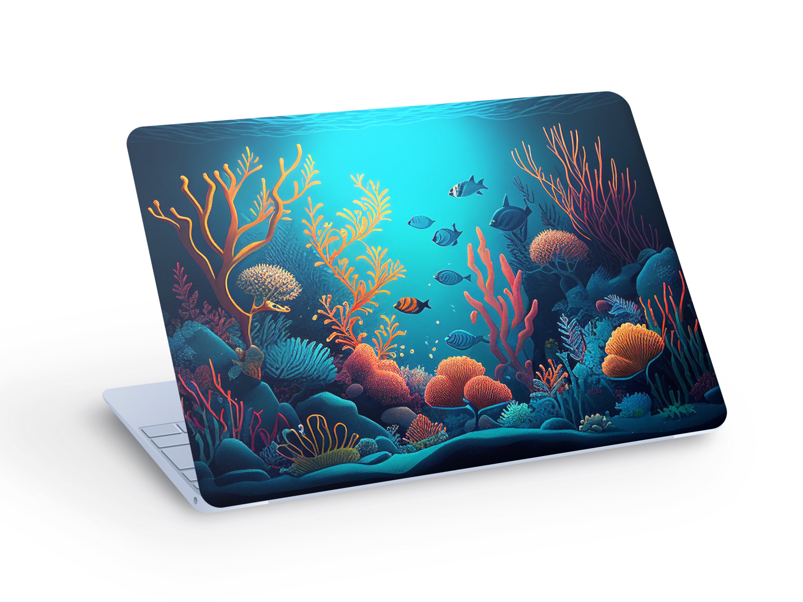 Underwater OCEAN LAPTOP SKIN Decal Sticker, Underwater Ocean Scene ...