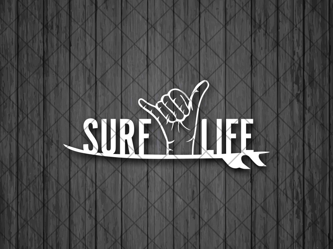 SURF LIFE Vinyl Decal Sticker Skate Surf Snowboard Decal Car Bumper ...