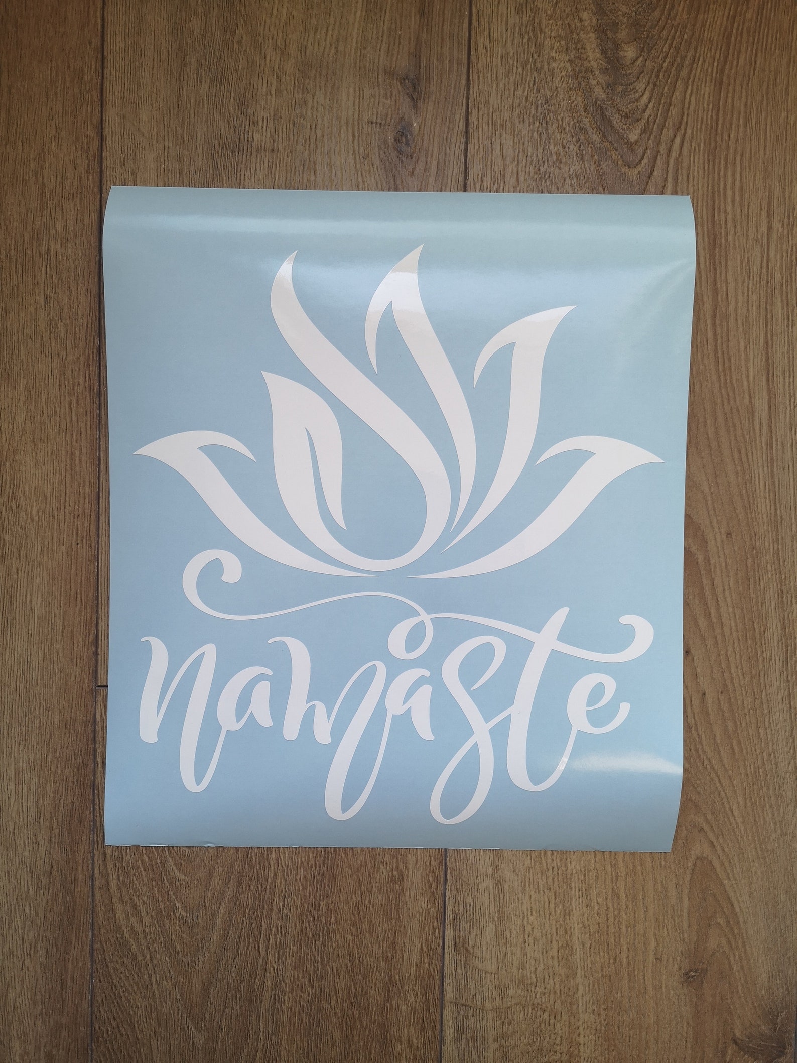 Lotus Flower Namaste Vinyl Decal Sticker Lotus Flower Wall - Etsy