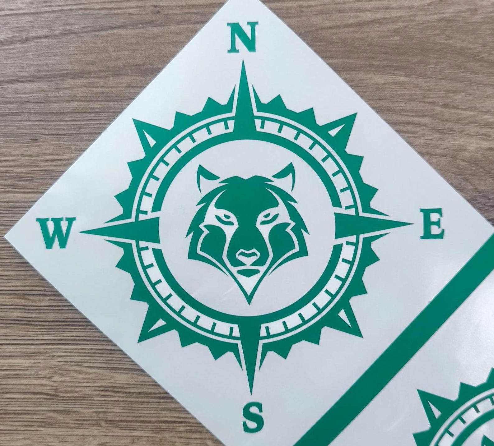 Wolf Compass Vinyl Decal Sticker, Compass Rose, Mountain Decal, Truck ...