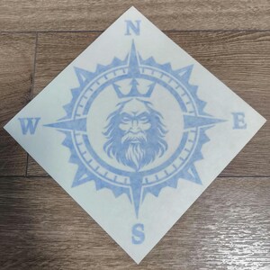 POSEIDON Compass Vinyl Decal Sticker, God of the Sea, POSEIDON Car ...