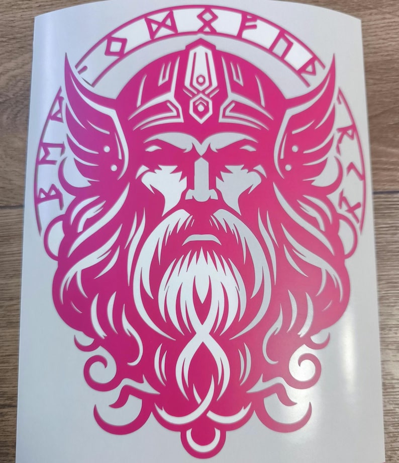 Viking Warrior God ODIN Vinyl Decal Sticker, God Thor Viking Mythology ...