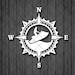 Jet Ski Vinyl Decal Sticker, Watercraft Decal, Compass Rose Decal ...